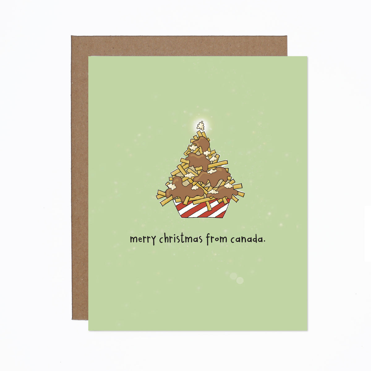 Poutine Christmas card from Canada – carolyndraws